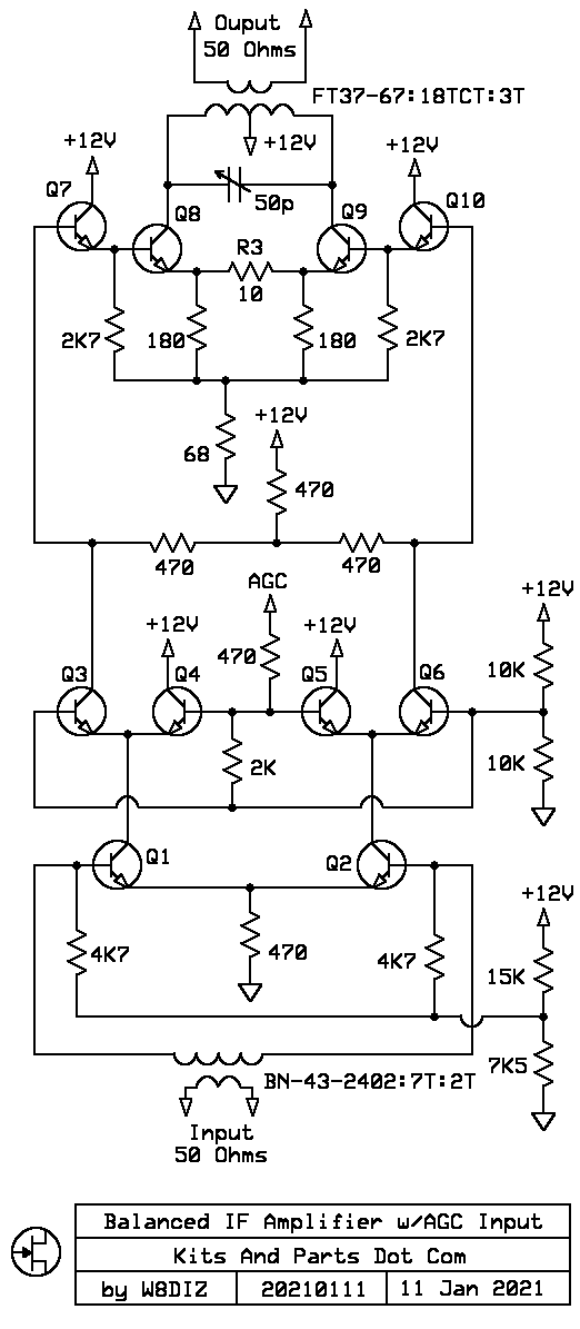 Balanced IF Amp Module Kit (like MC1350)